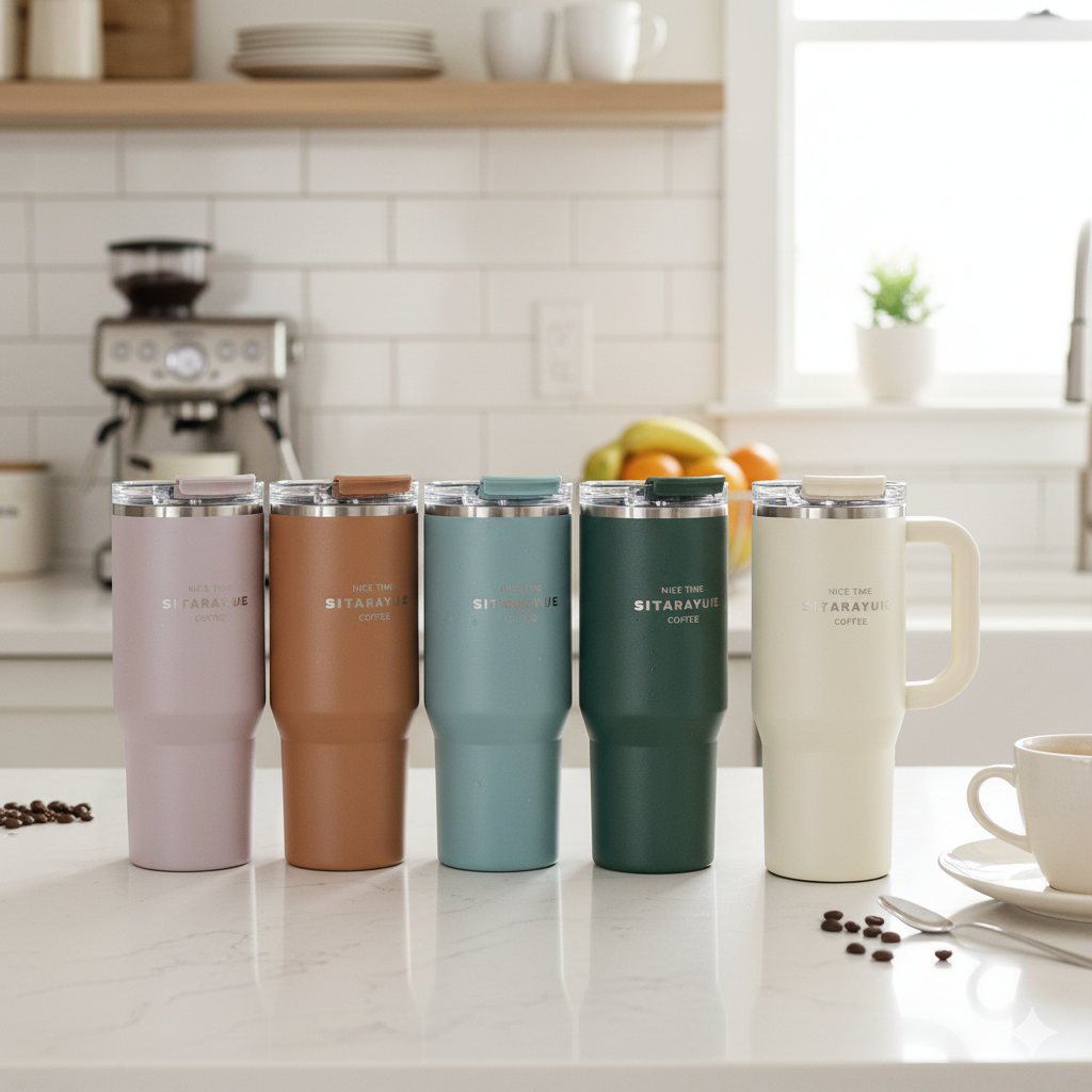 Sitarayuri STAINLESS STEEL COFFEE Tumbler 900ML – HomeBasket